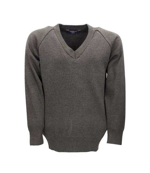 GREY COTTON ACRYLIC PULLOVER - Stevensons